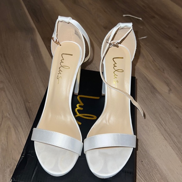 Lulus | Shoes | Lulus White Heels | Poshmark